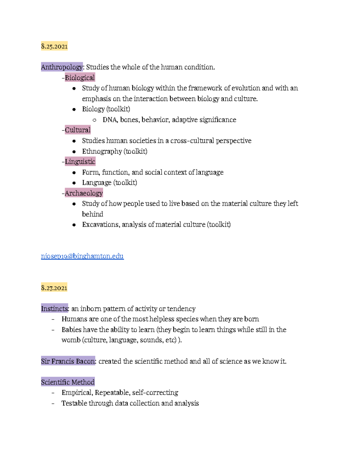Anthropology Notes: Cultural, Linguistic, Biological & Archaeological ...
