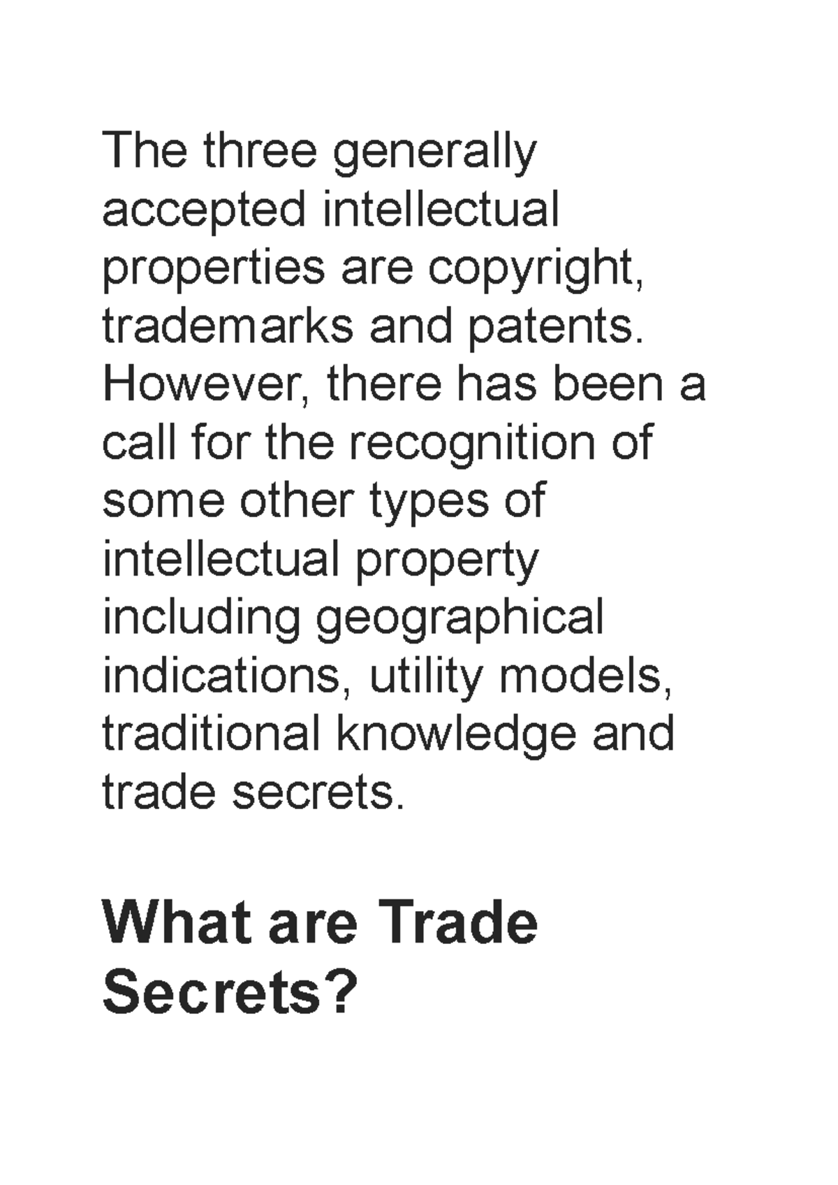 Trade Secrets: Protections and Legal Frameworks Explained - Studocu