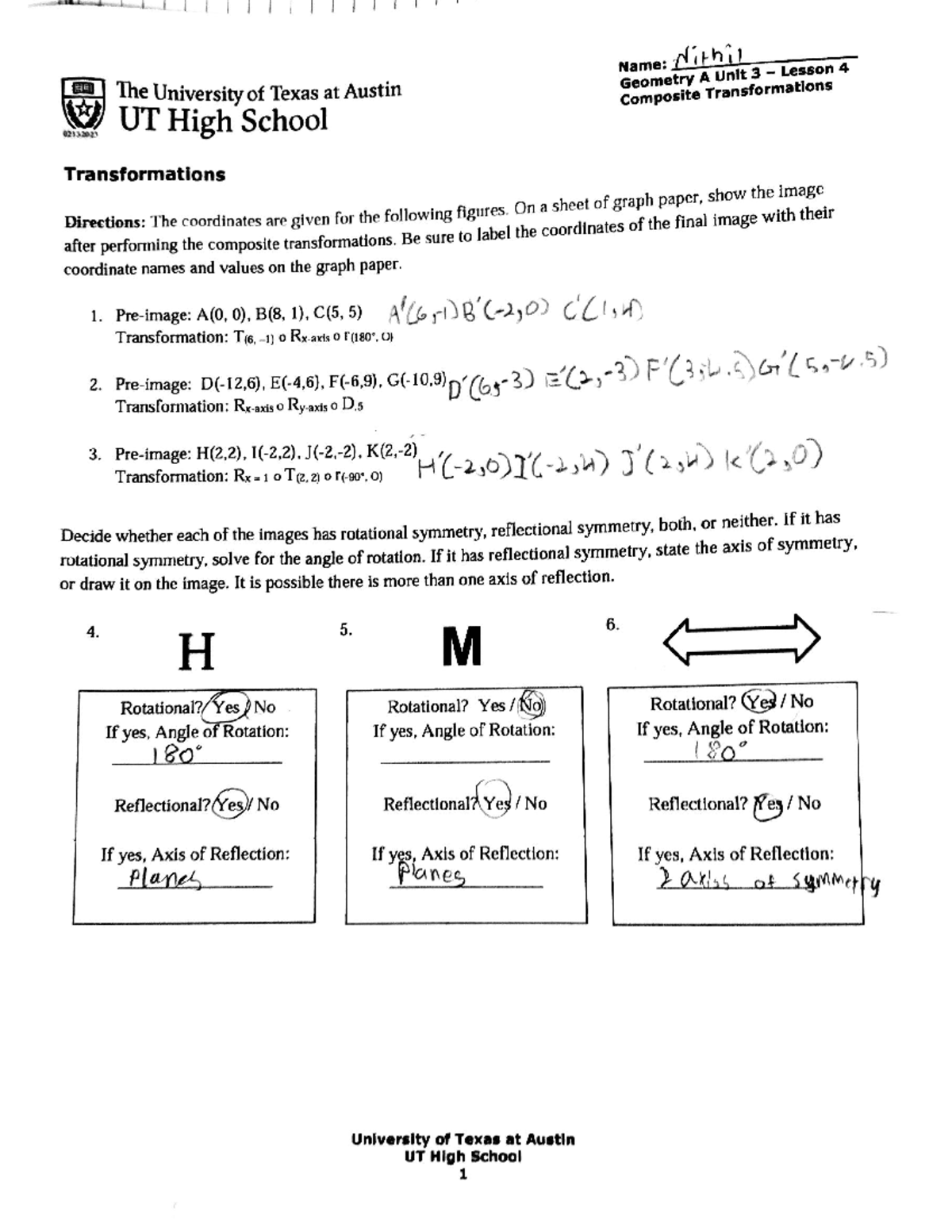 UT High School Geometry A Unit 03 Lesson 04 Composite Transformations ...