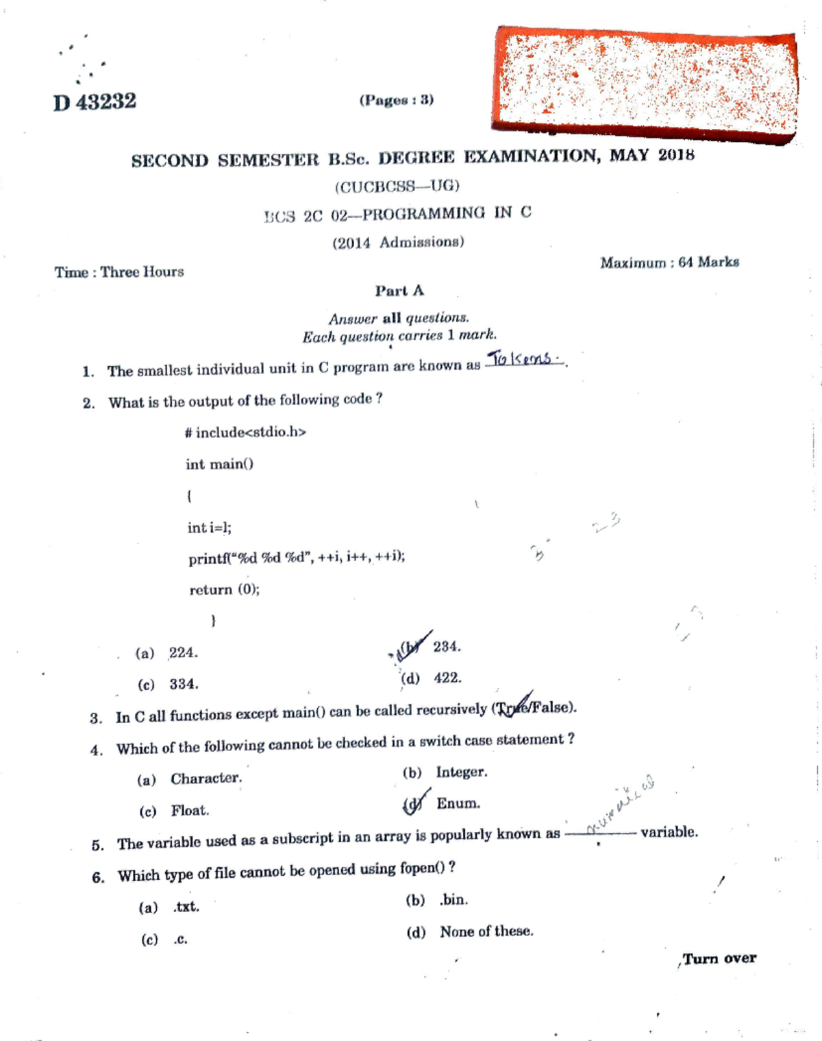 PHYS 5th Sem - Previous Year Question Paper in Degree Physics - Studocu