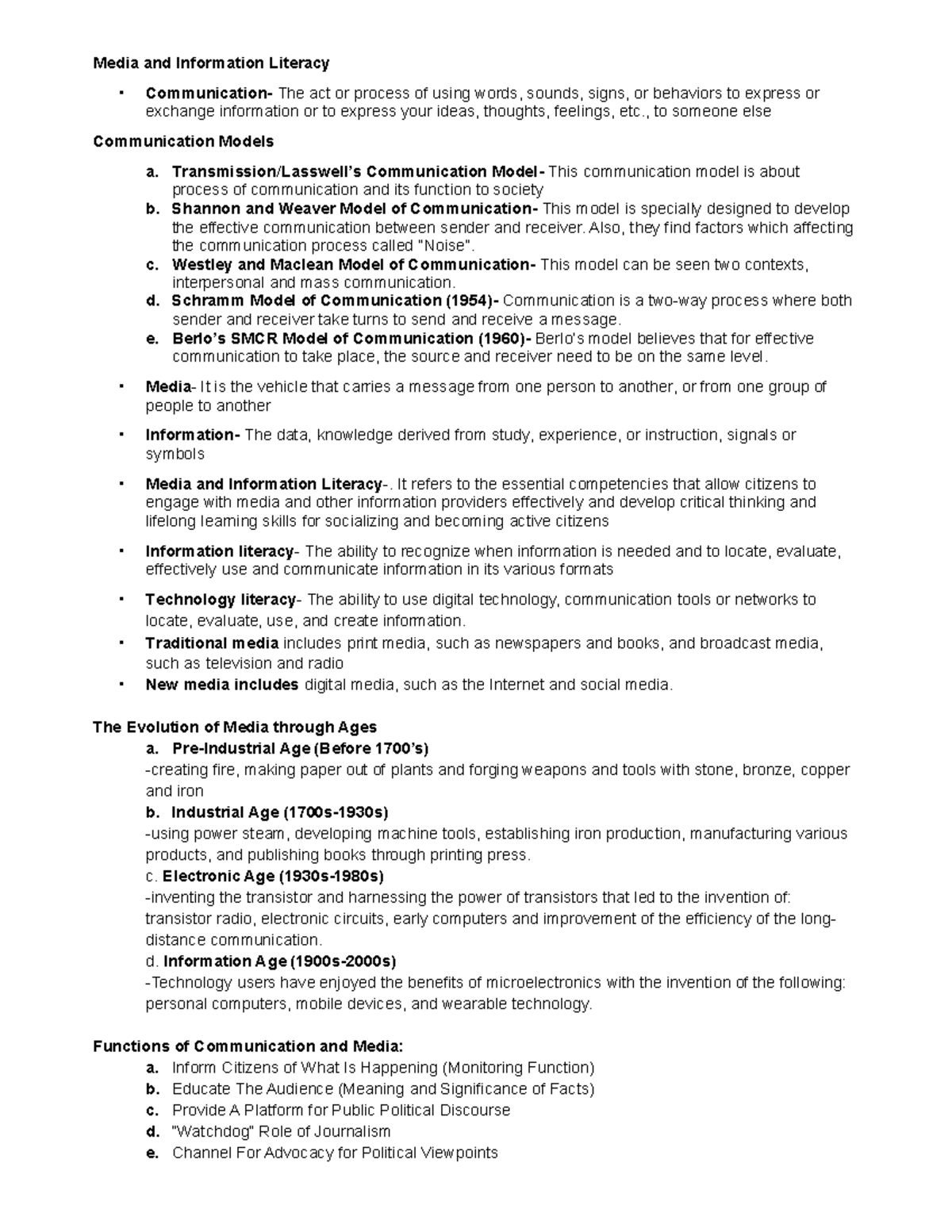 MIL - Media and Information Literacy: Communication Models and ...