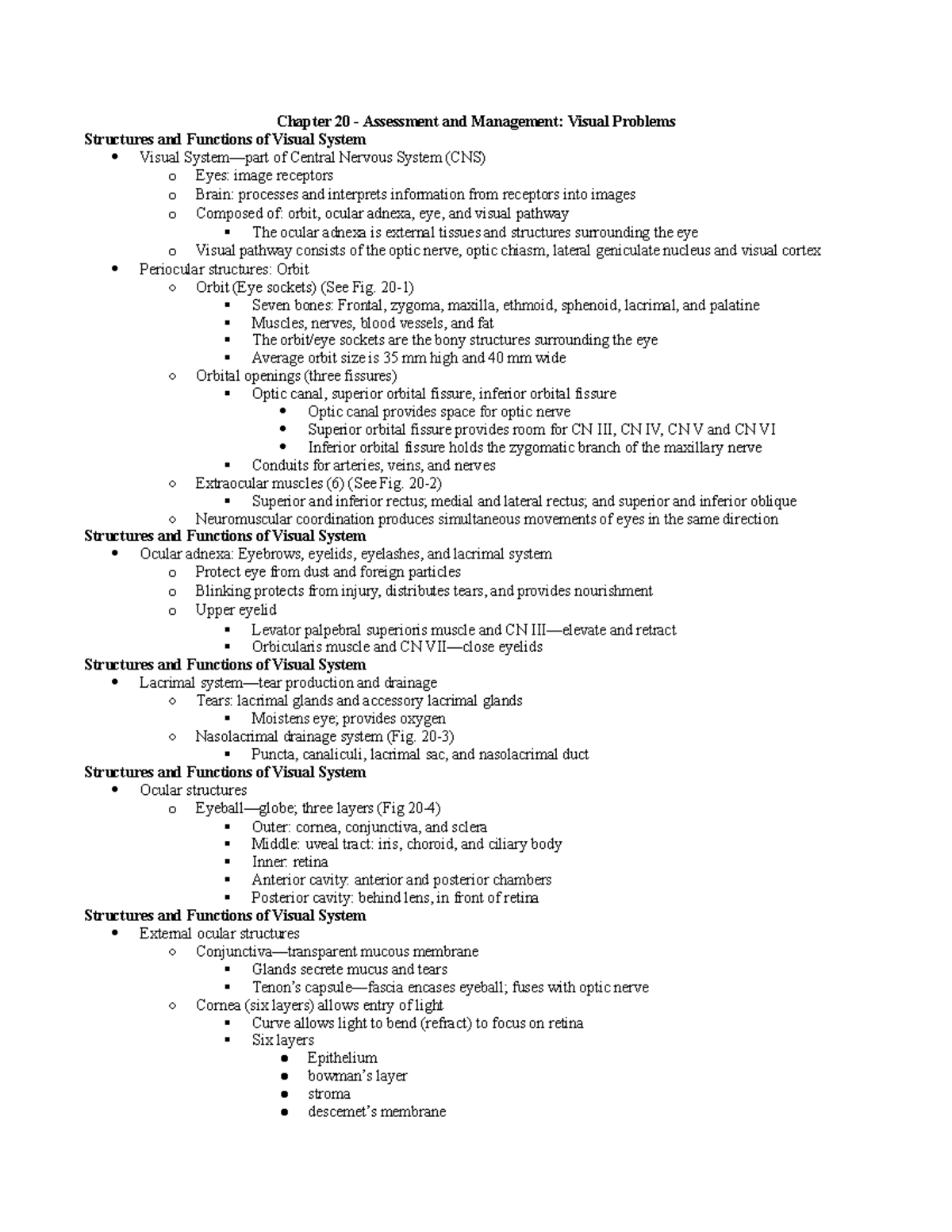 Chapter 20 - Visual problems - Chapter 20 - Assessment and Management ...