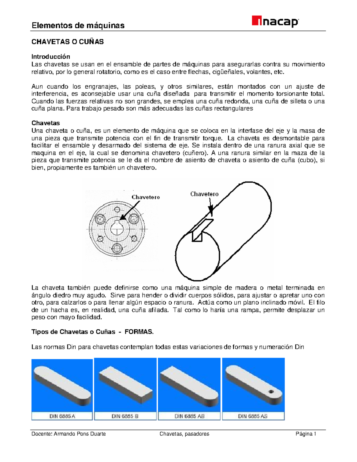 Estudio sobre Chavetas y Sus Aplicaciones en Ingeniería de Maquinaria ...