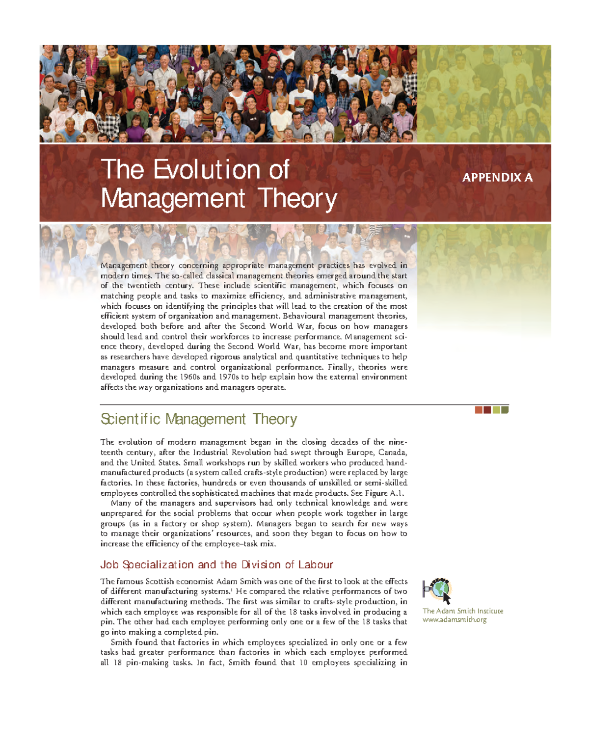 02 Evolution of Management Theory - The Evolution of Management Theory ...