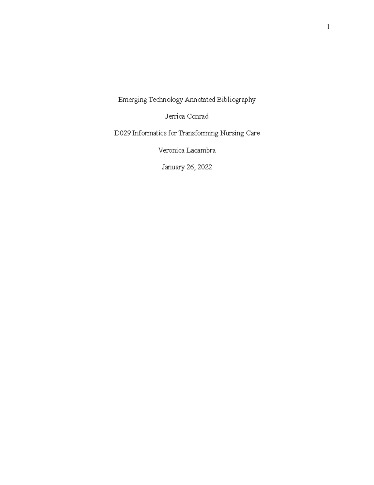 D029 Technology Recommendations for Nursing & Healthcare Improvement ...