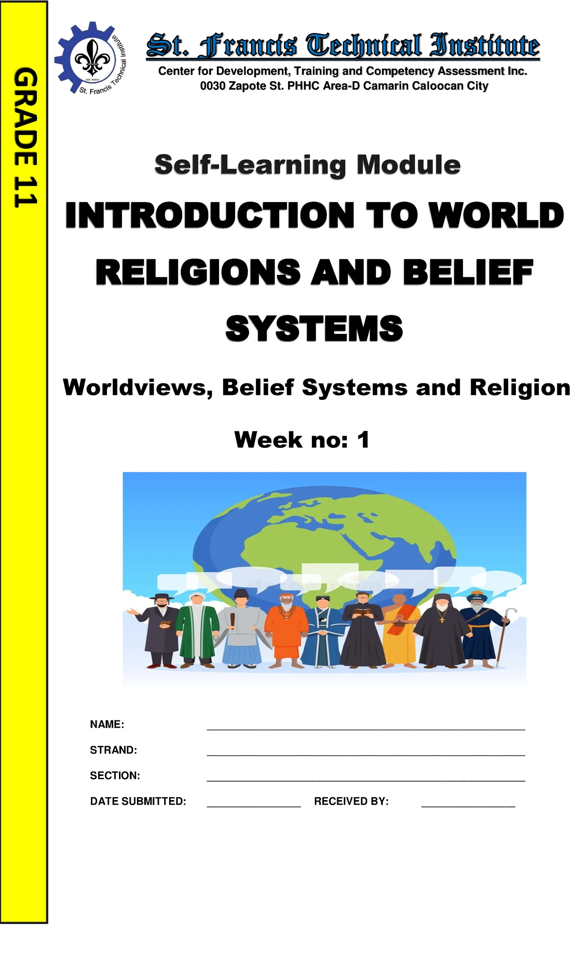 Week 1-Introduction to World Religion and Belief System - ####### NAME ...