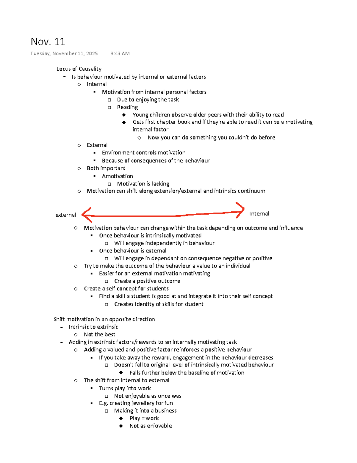 Locus of Causality: Lecture Notes on Motivation Factors - Studocu