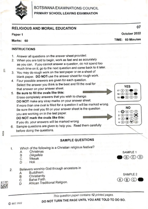 BSB123 Biodiversity Theory Test 1 April 2024 Question Paper & Marking ...