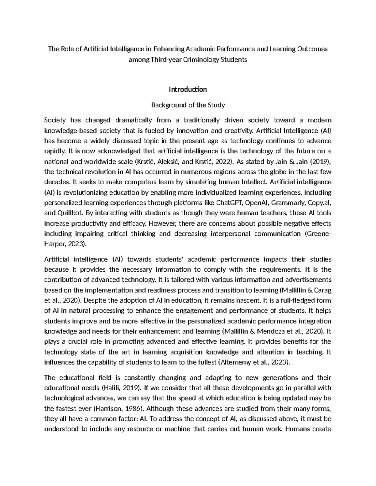 The role of artificial intelligence in enhancing academic performance ...