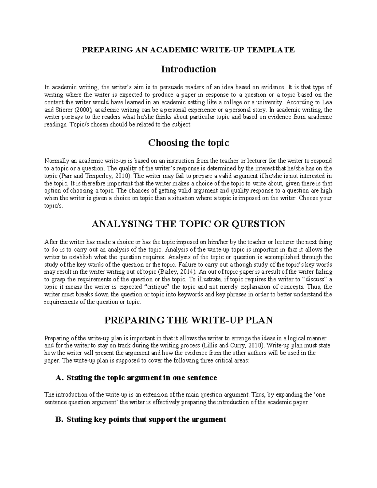 Academic Writing Template: Guidelines for Structuring Your Paper - Studocu