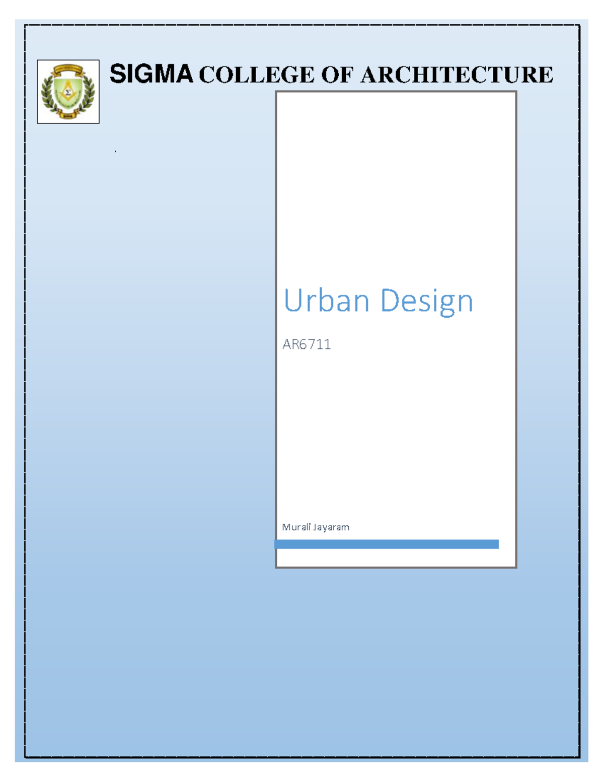 Urban Design Course AR - Comprehensive Lesson Plan & Unit Overview ...