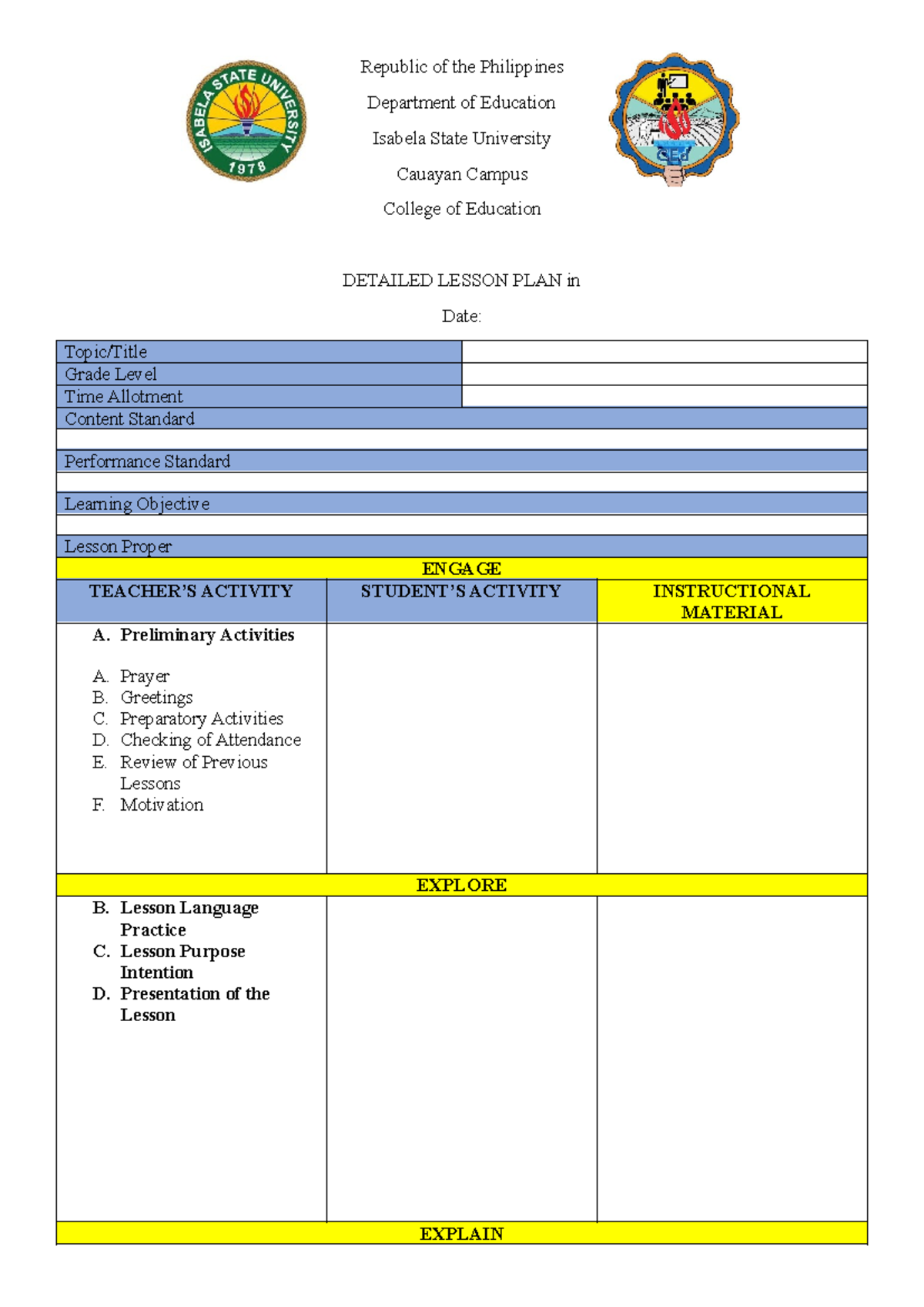 DLP- Template-PE-AND- Health - Republic of the Philippines Department ...