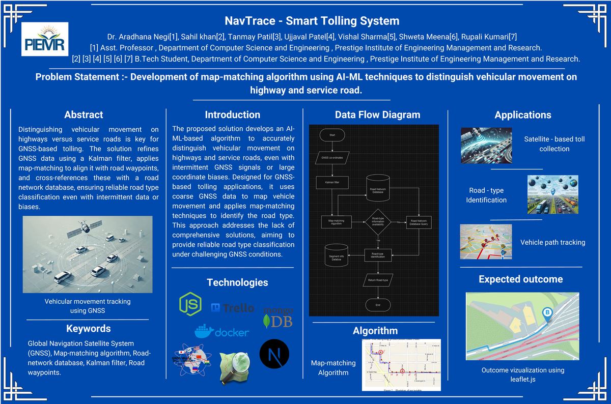 Nav Trace - Smart tolling system - Distinguishing vehicular movement on ...