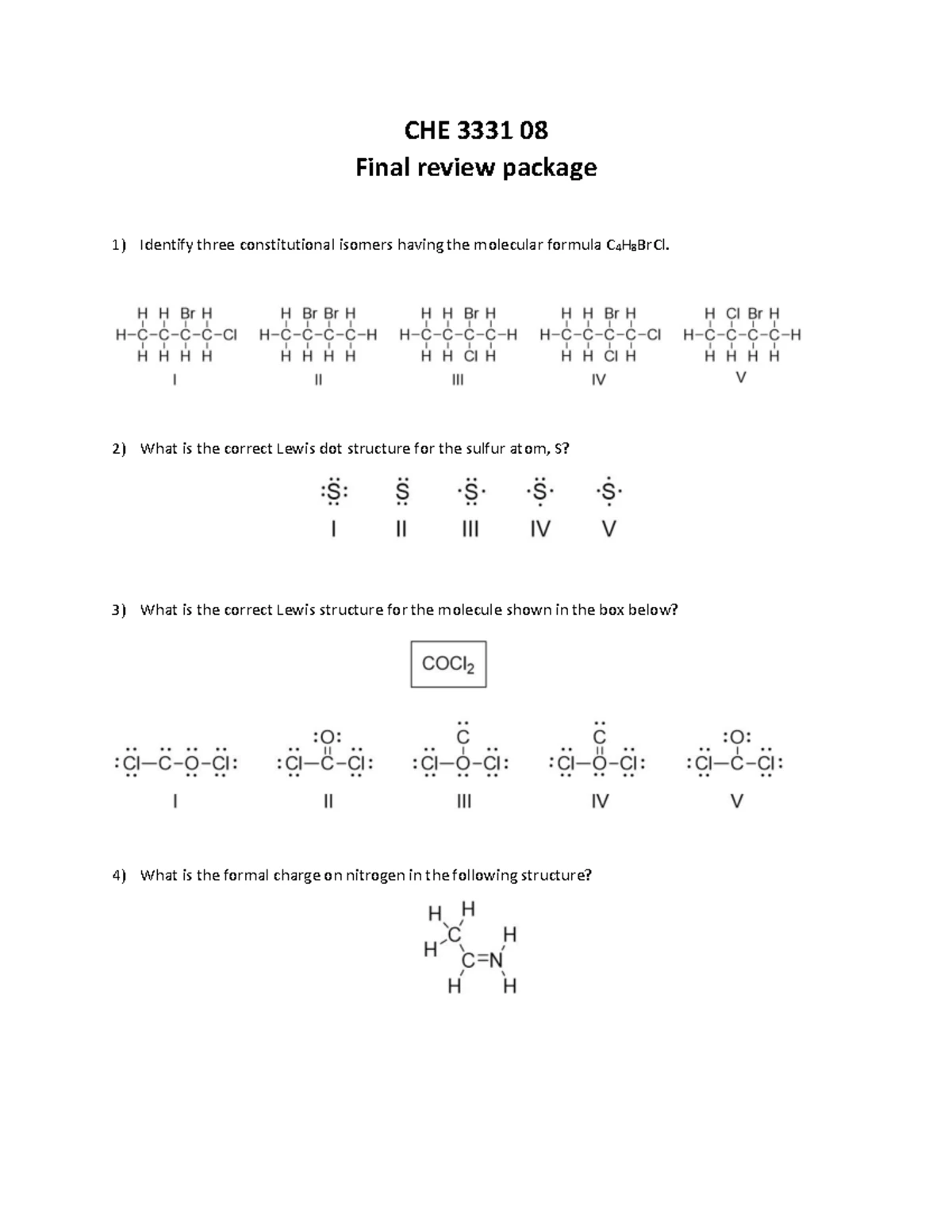 Ochem 101: Final Exam Review Guide for Success in Organic Chemistry - Studocu