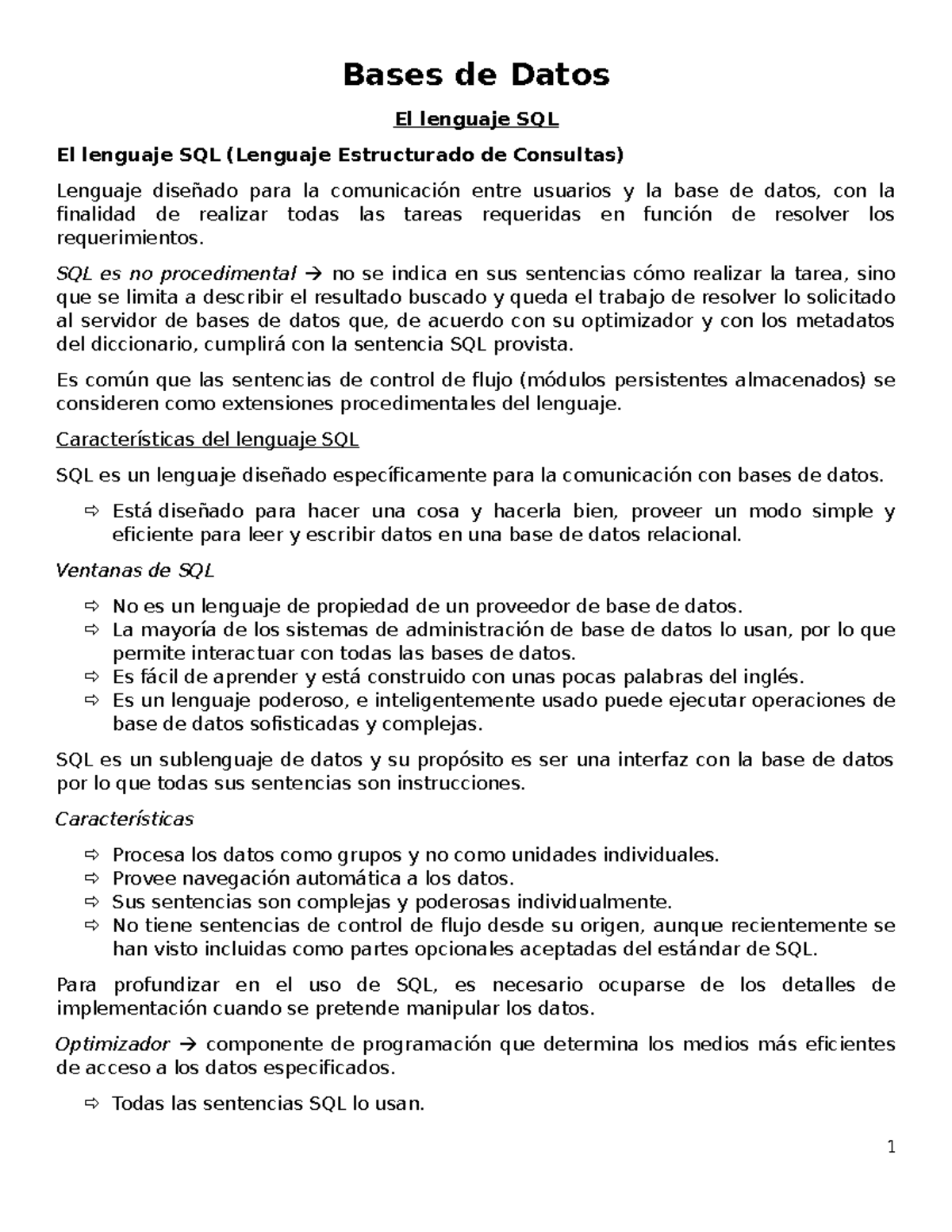 Resumen del Módulo 3: Introducción al Lenguaje SQL - Studocu