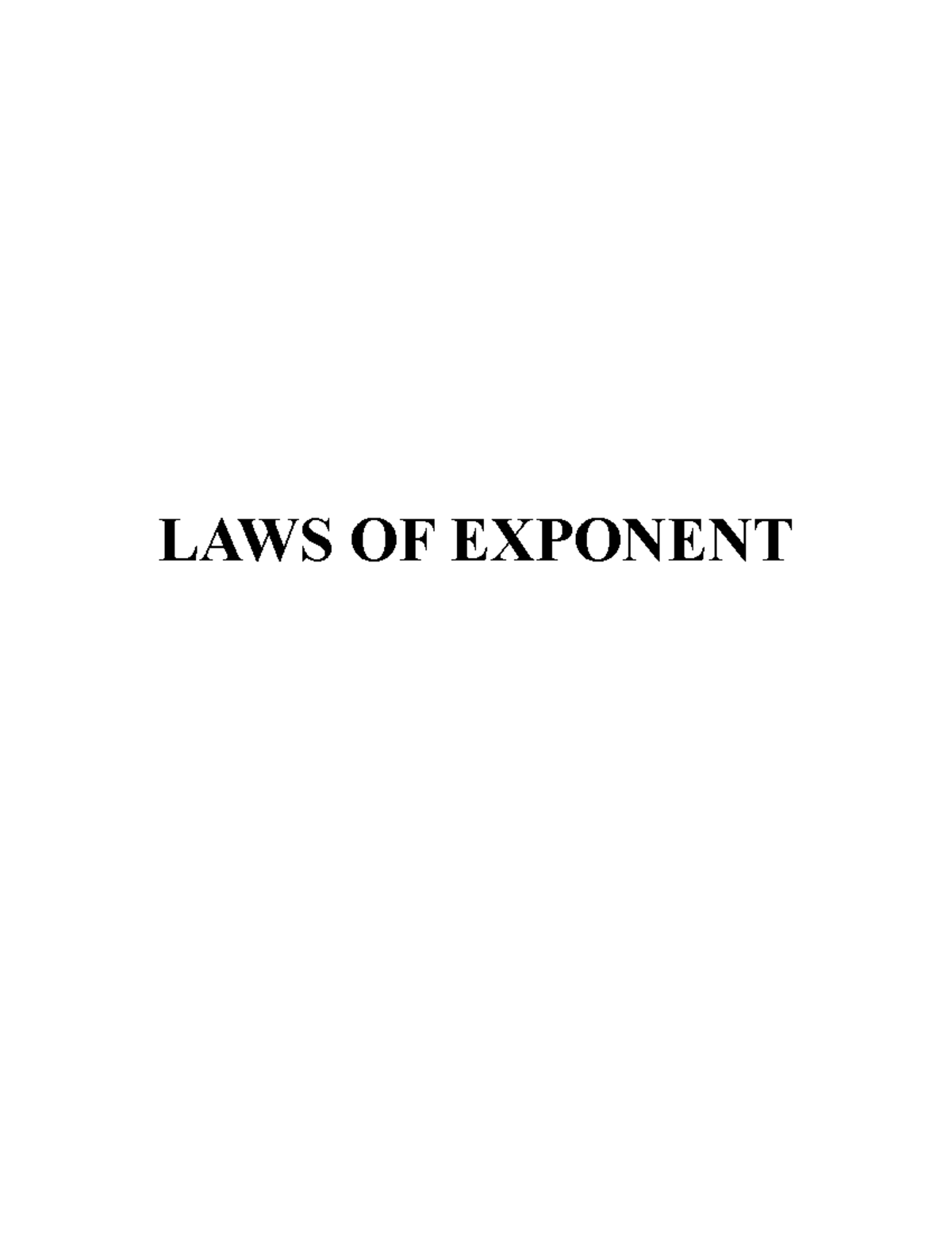 Module 10 - Exponent Rules: Simplifying Expressions and Applications ...