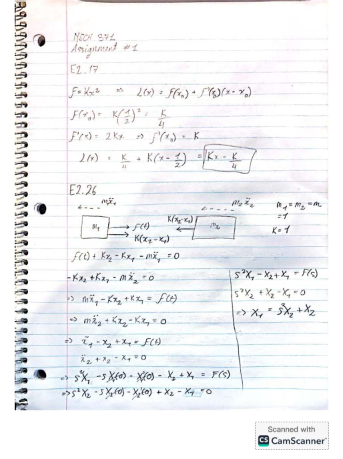 MECH 371 Assignment 1 Solutions and Analysis - Studocu