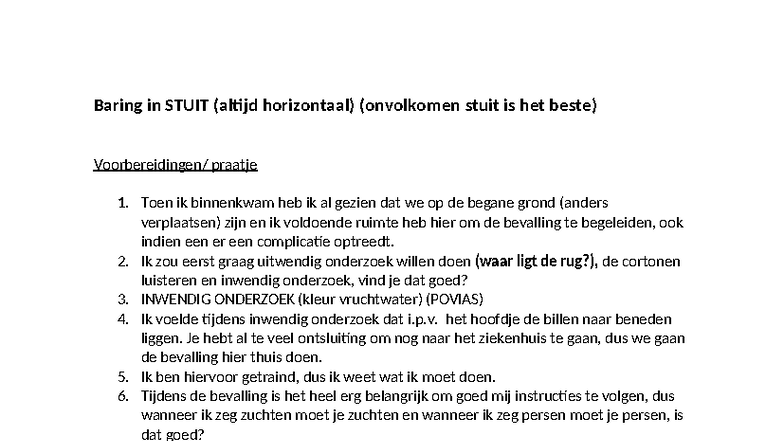 Baring in Stuit: Thuisbevalling en Ondersteuning bij Complicaties ...