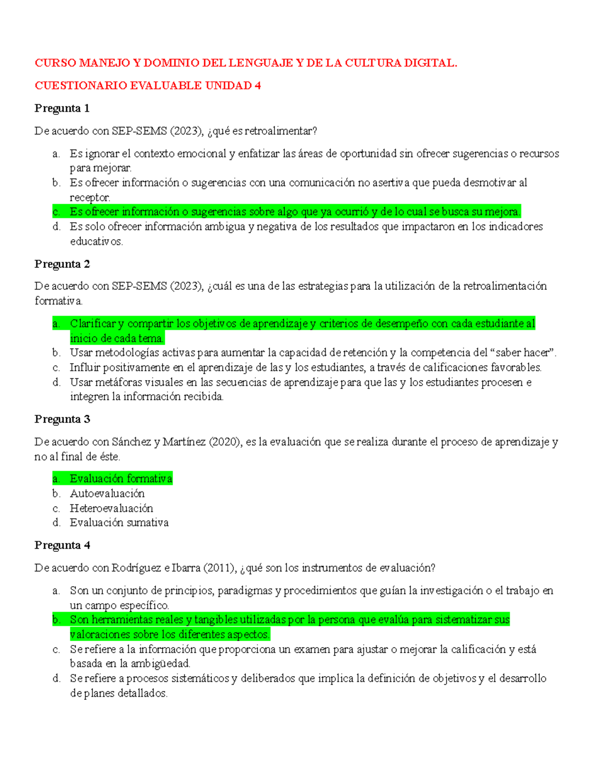 Unidad 4 Curso Manejo Y Dominio DEL Lenguaje Y DE LA Cultura Digital ...