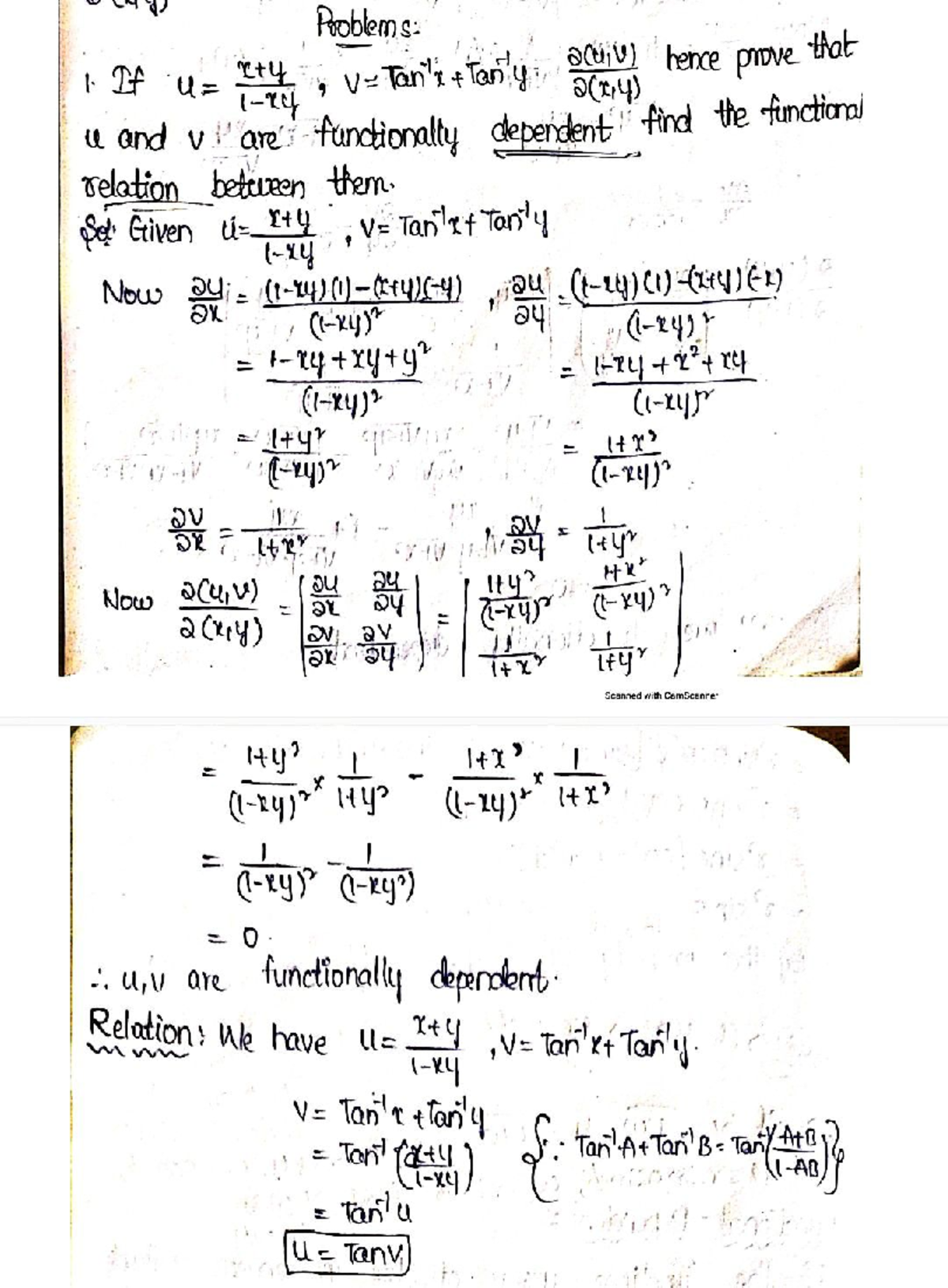Mathematics M1: Functional Dependence & Maxima/Minima Problems - Studocu