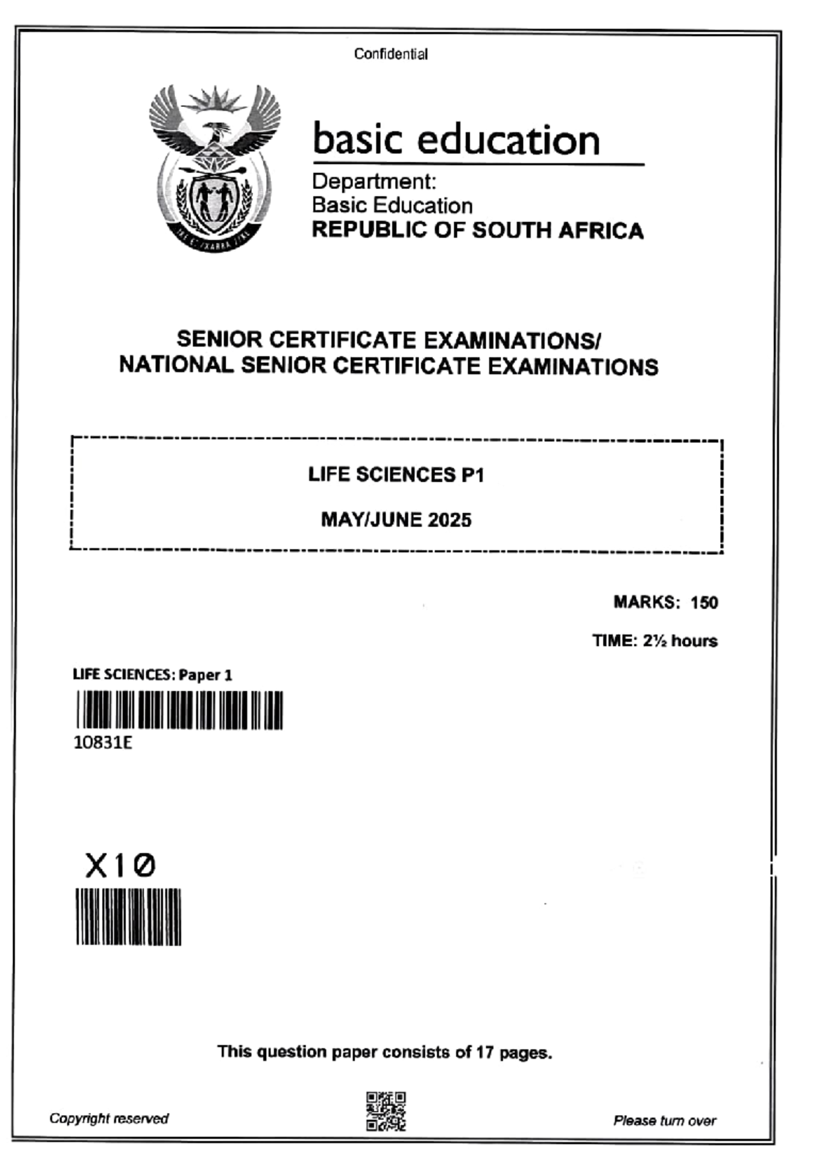 Life Sciences P1 May/June 2025 Senior Certificate Exam Paper Analysis ...