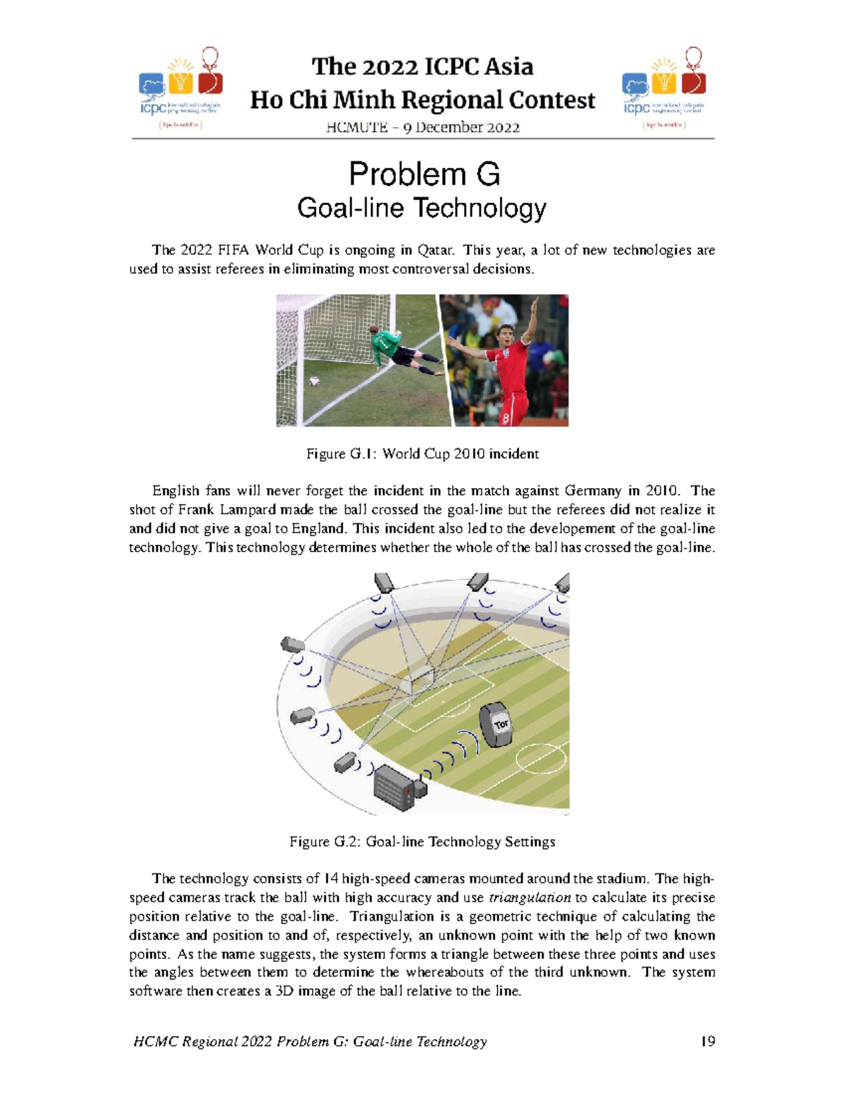 Goal-line Technology in Football: HCMC Regional 2022 Problem G - Studocu
