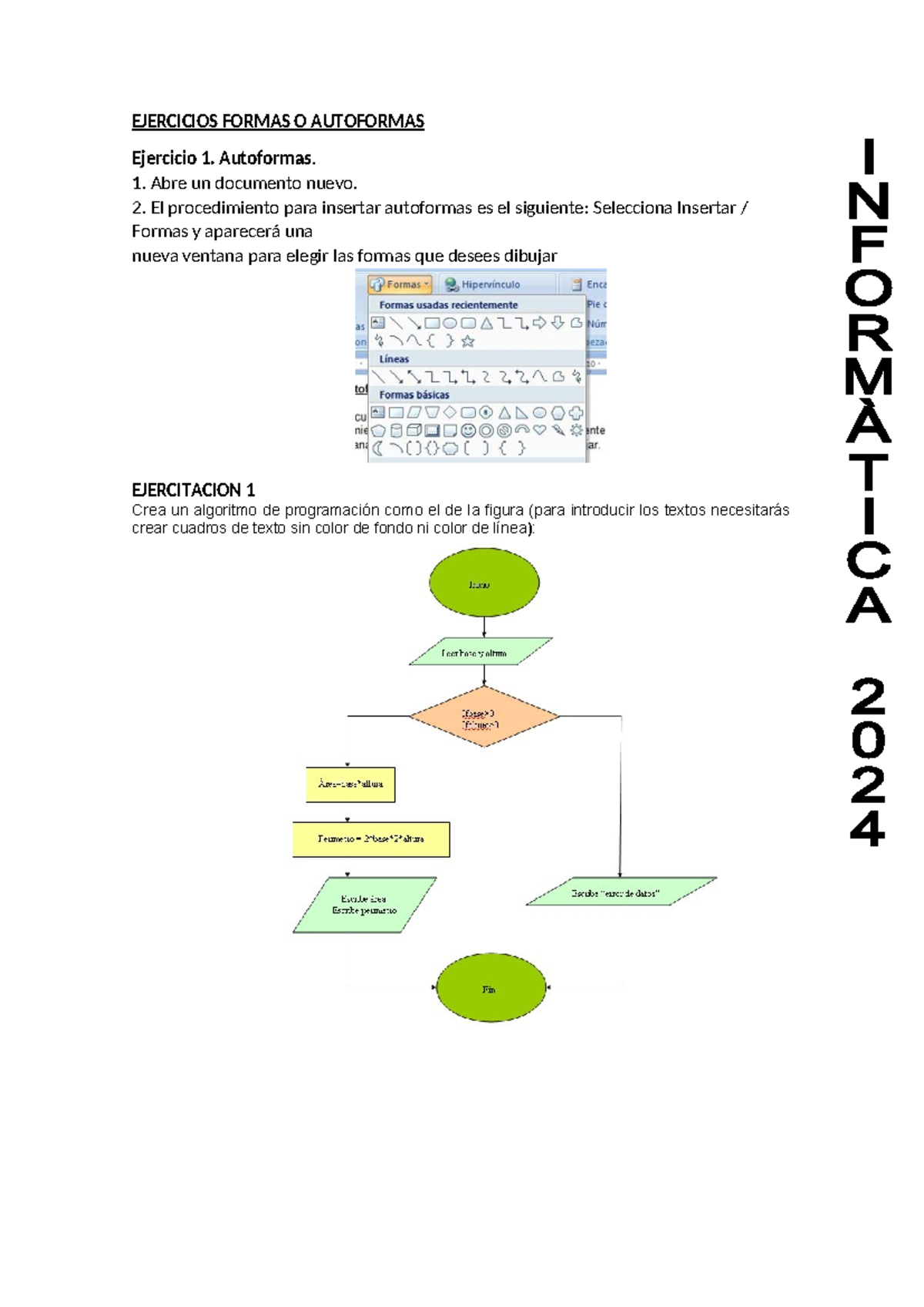 Ejercicios Formas O Autoformas - EJERCICIOS FORMAS O AUTOFORMAS ...