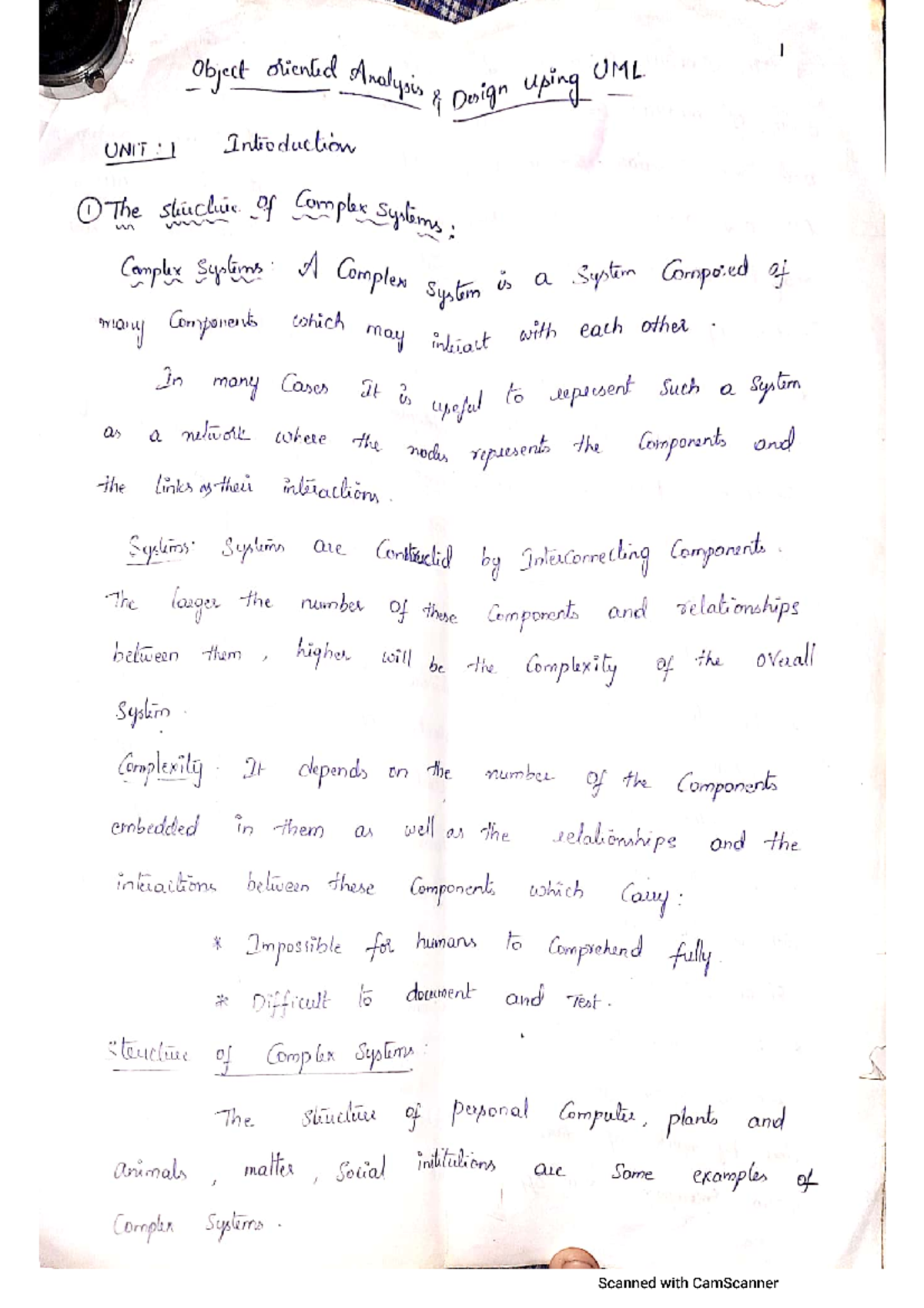 OOAD - Unit 1: Introduction to Object-Oriented Analysis and Design - Studocu