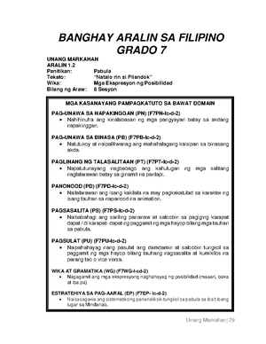 ESP 9 - First Quarter Exam Table of Specifications (TOS) - Studocu