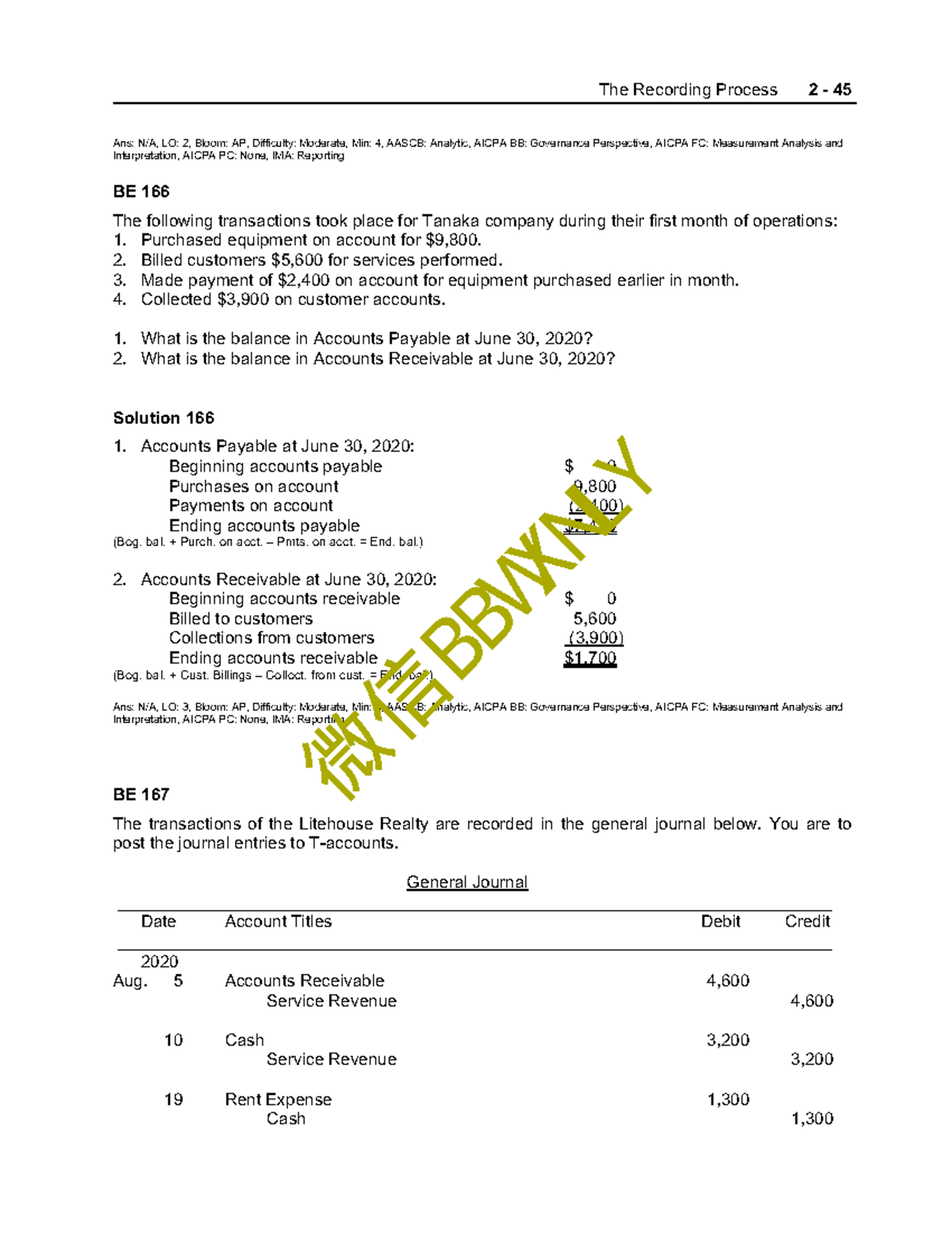 Accounting Principles: Recording Process & Transactions (TB 138) - Studocu