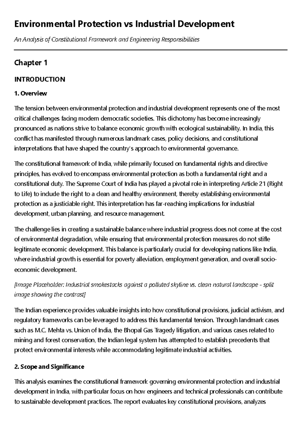 Environmental Protection vs Industrial Development: ICO Report Analysis ...