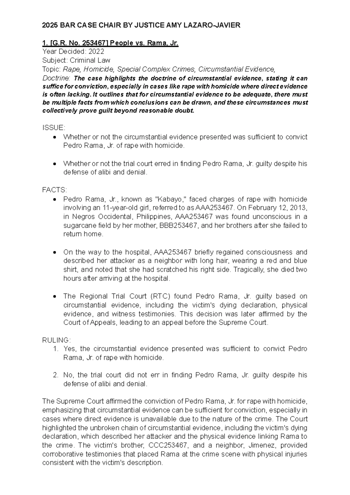 Case Digests - #41 to #50: Recent Legal Rulings and Precedents - Studocu