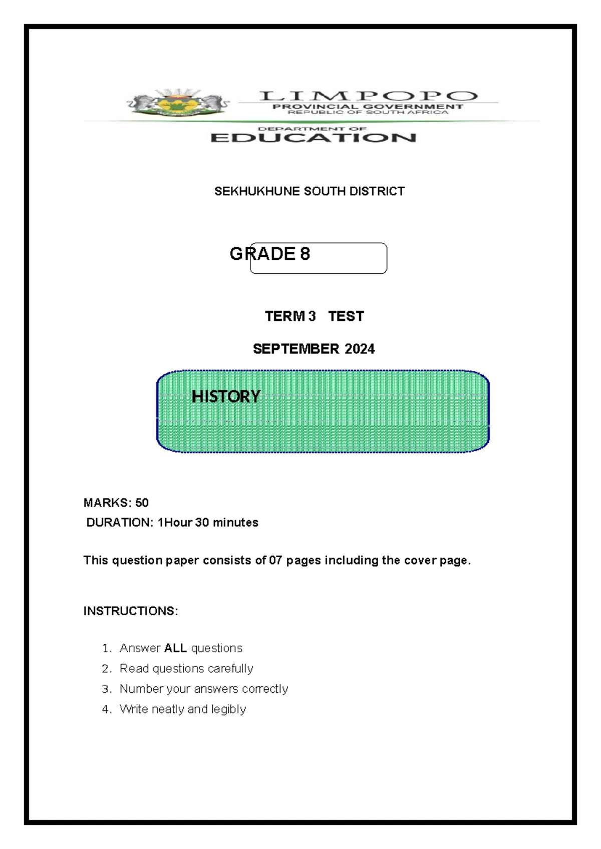 Grade 8 GEO Term 2 Worksheets - Climate Regions & Concepts - Studocu