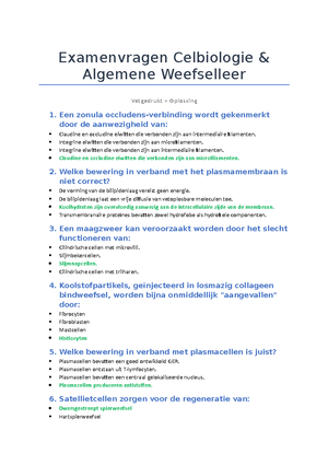 Epitheelweefsel - 2 kanten - Apicaal: bovenkant - Basaal: onderkant ...
