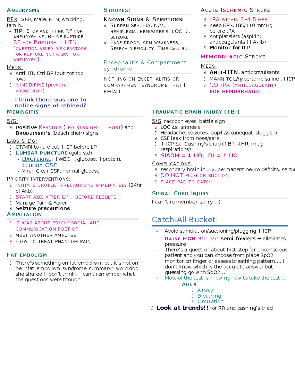 Overview of Acute Ischemic Stroke & Related Conditions: Study Guide - Studocu