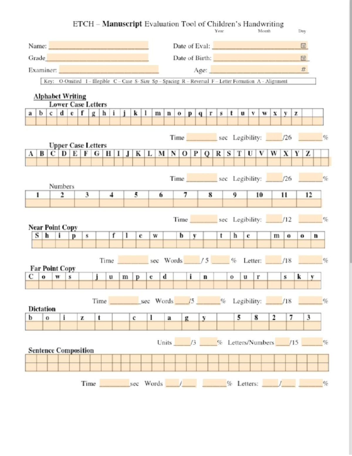 Etch Manuscript Evaluation Tool Handwriting Assessment Guide Studocu