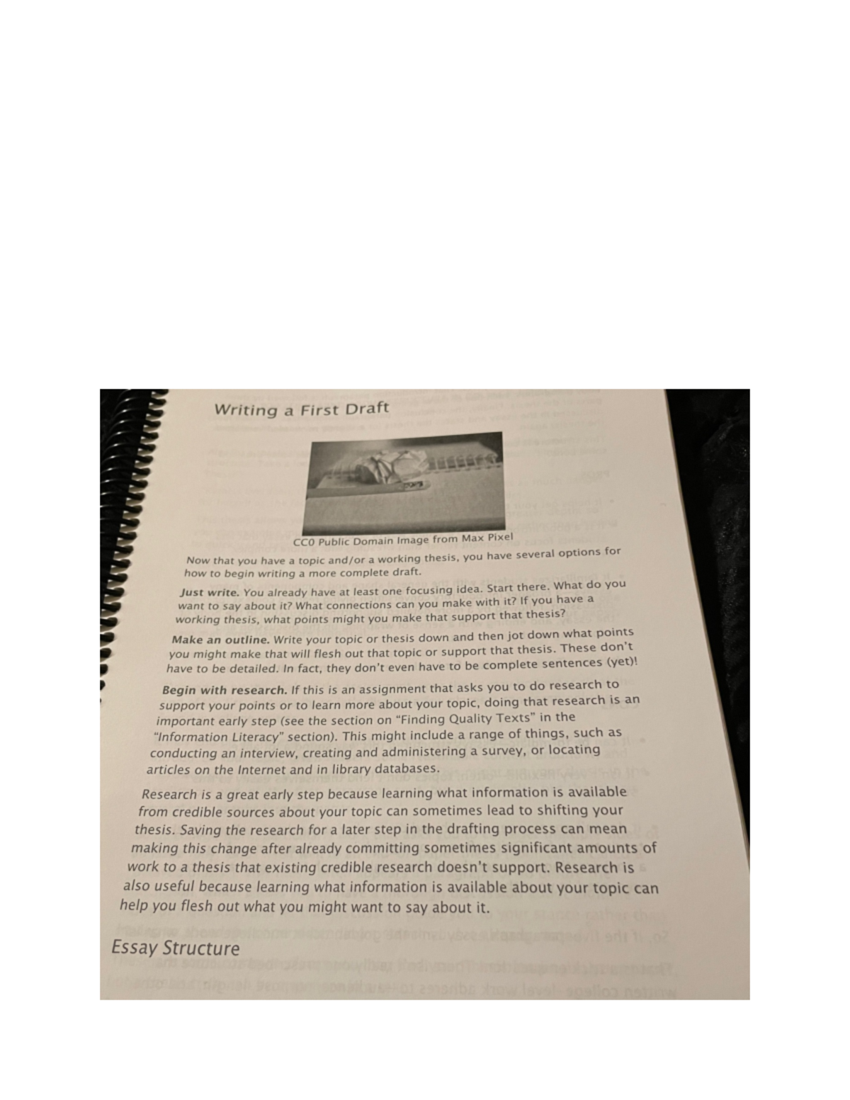 Writing Your First Draft - Writing a First Draft CCO Public Domain ...
