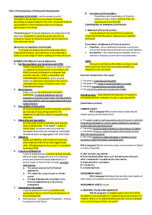 Summary OF PAS 2 Inventories - SUMMARY OF PAS 2 INVENTORIES Objective ...
