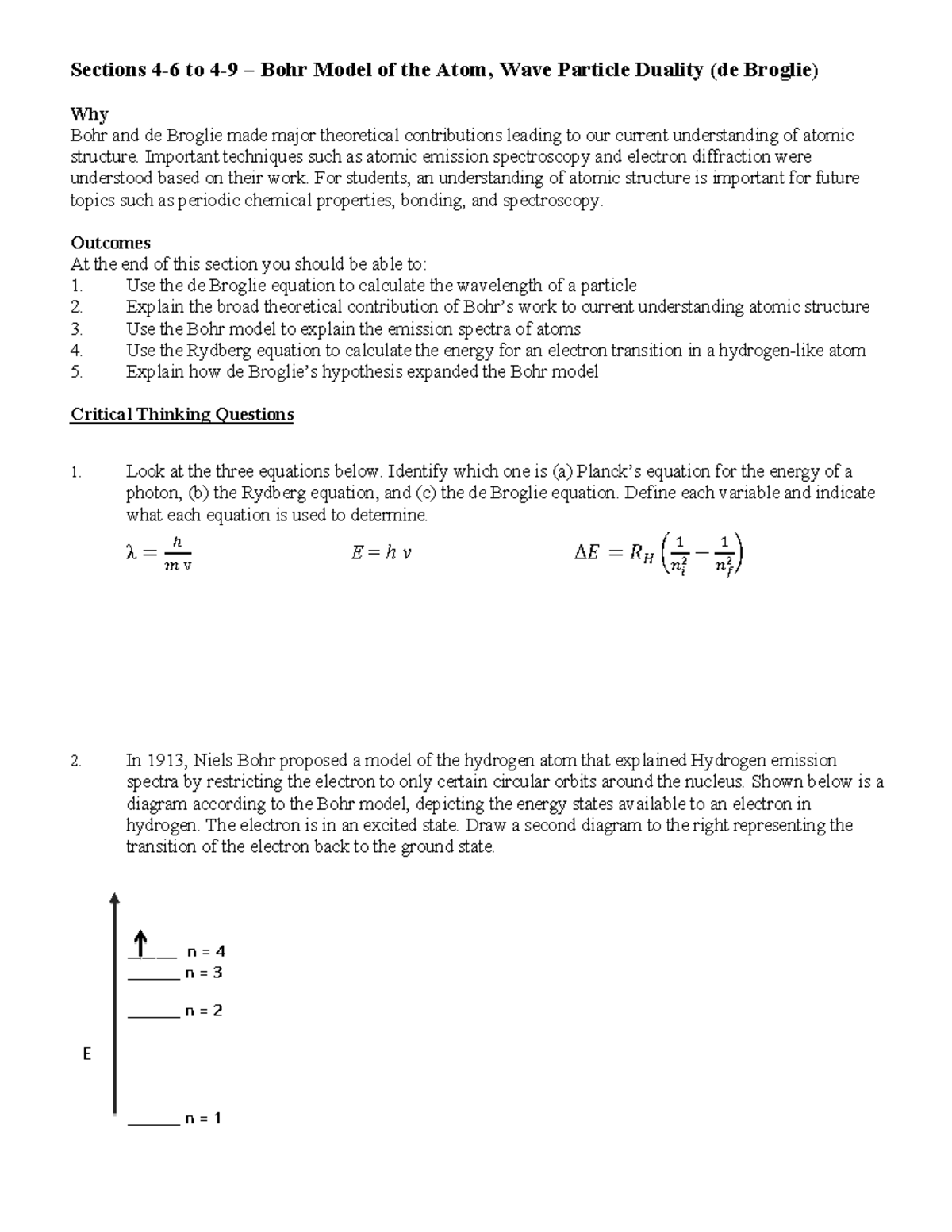 Bohr Model & de Broglie's Wave-Particle Duality: Key Concepts ...