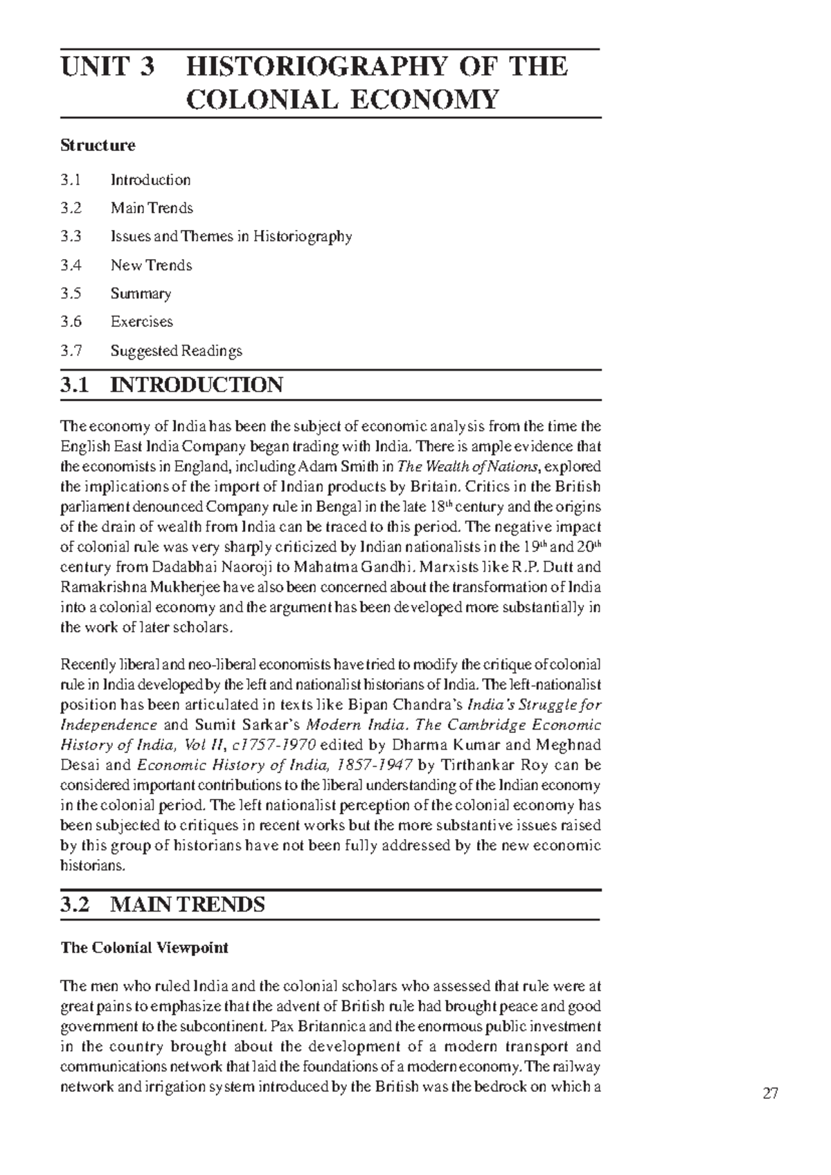 Historiography of the Colonial Economy: An Analysis of Wealth Drain ...