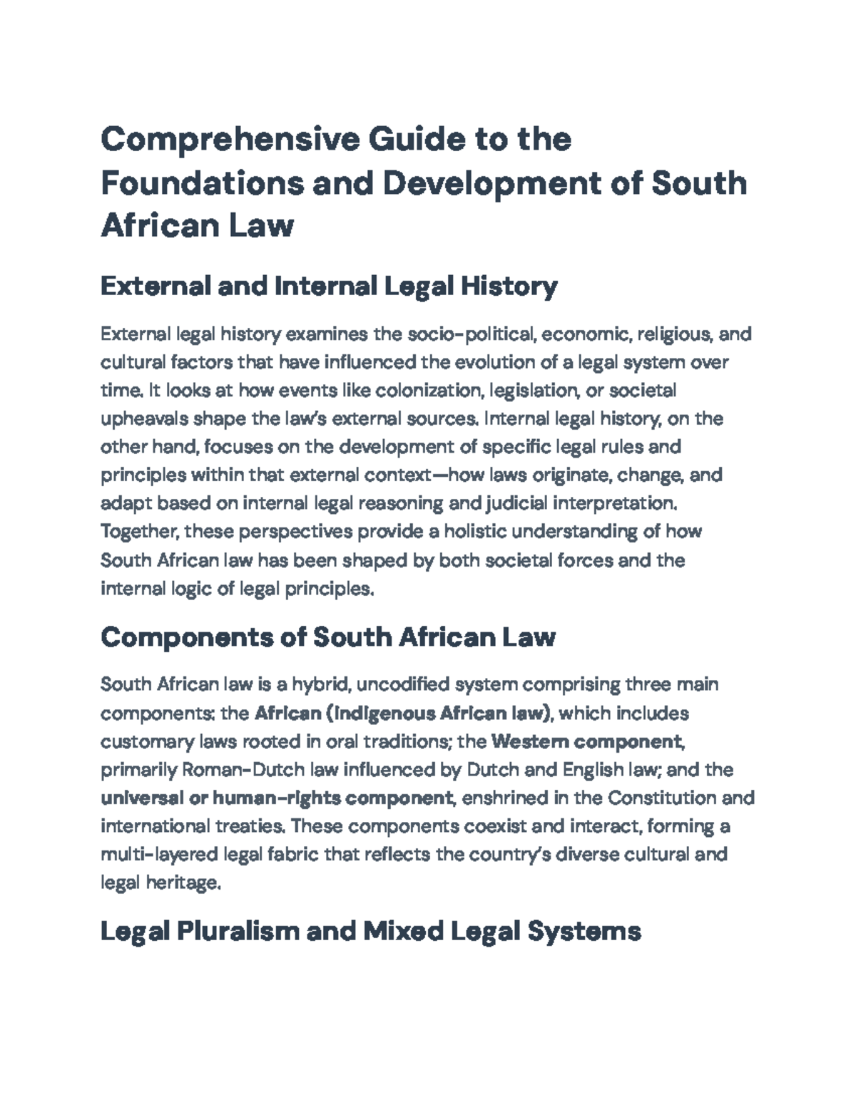 Comprehensive Overview of South African Law: Foundations & Insights ...