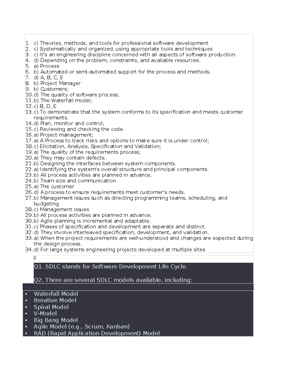 Software Development Life Cycle (SDLC) Overview and Project Management Insights - Studocu