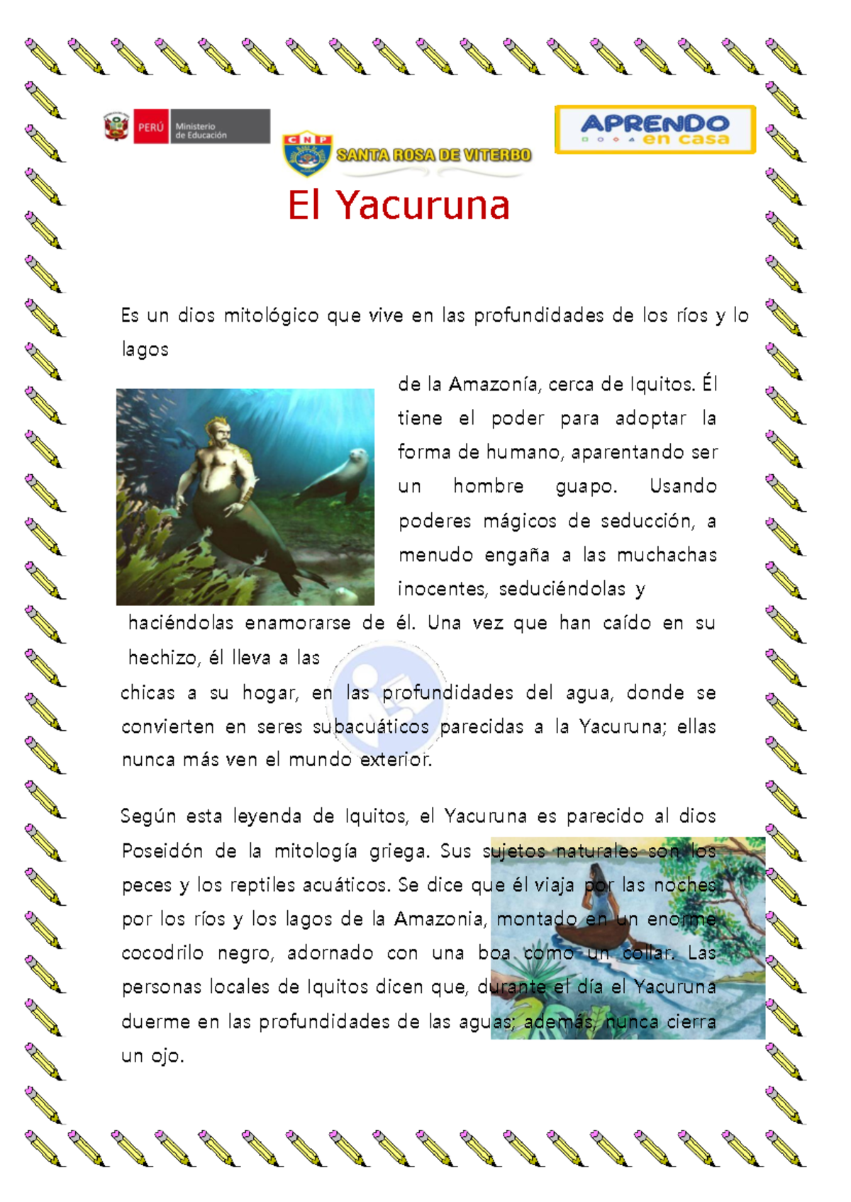 El Yacuruna: Leyenda Mágica de la Amazonía y su Significado - Studocu