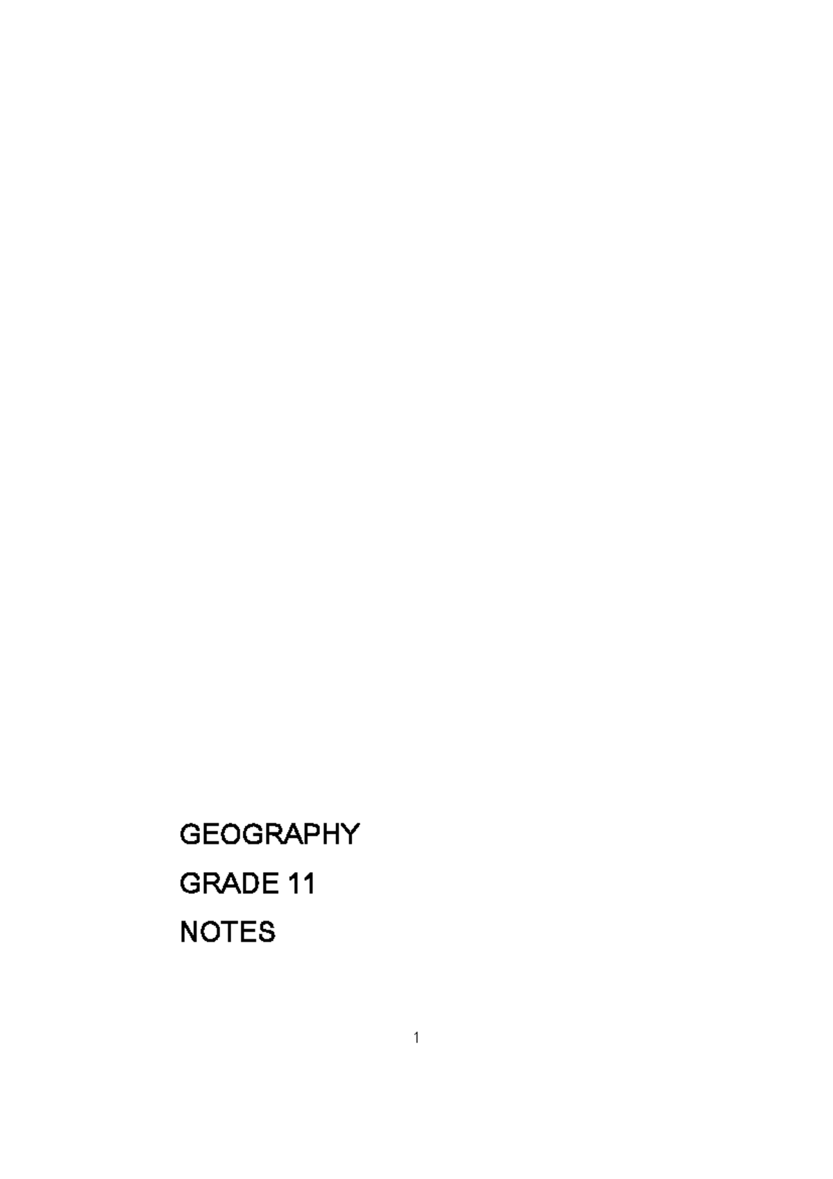 Grade 11 Geography Development Notes: Key Concepts & Indicators - Studocu