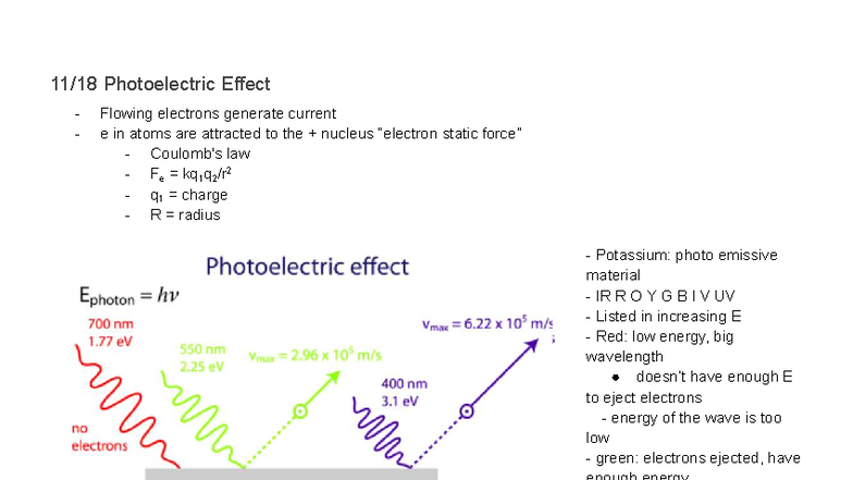 AP Chem Notes: Photoelectric Effect & Electron Configuration - Studocu
