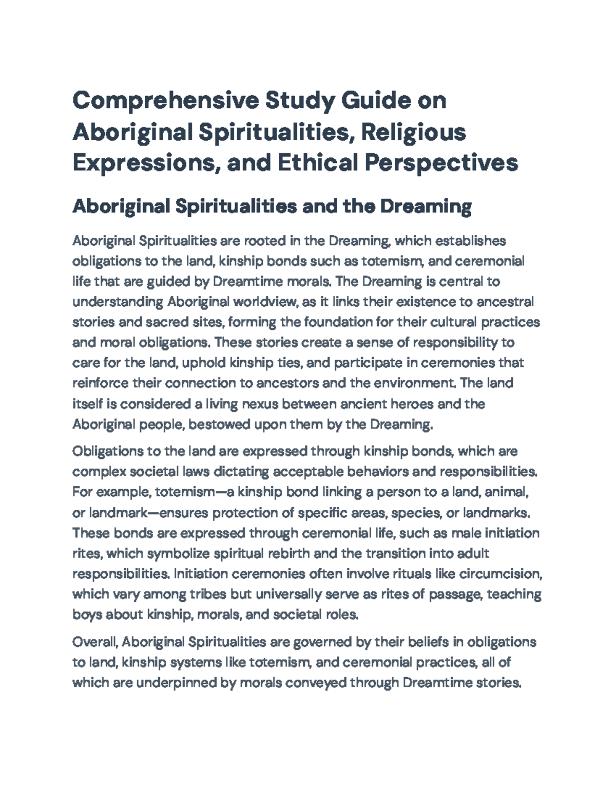 Comprehensive Study Guide on Religious Ethics and Practices (RELP 101 ...