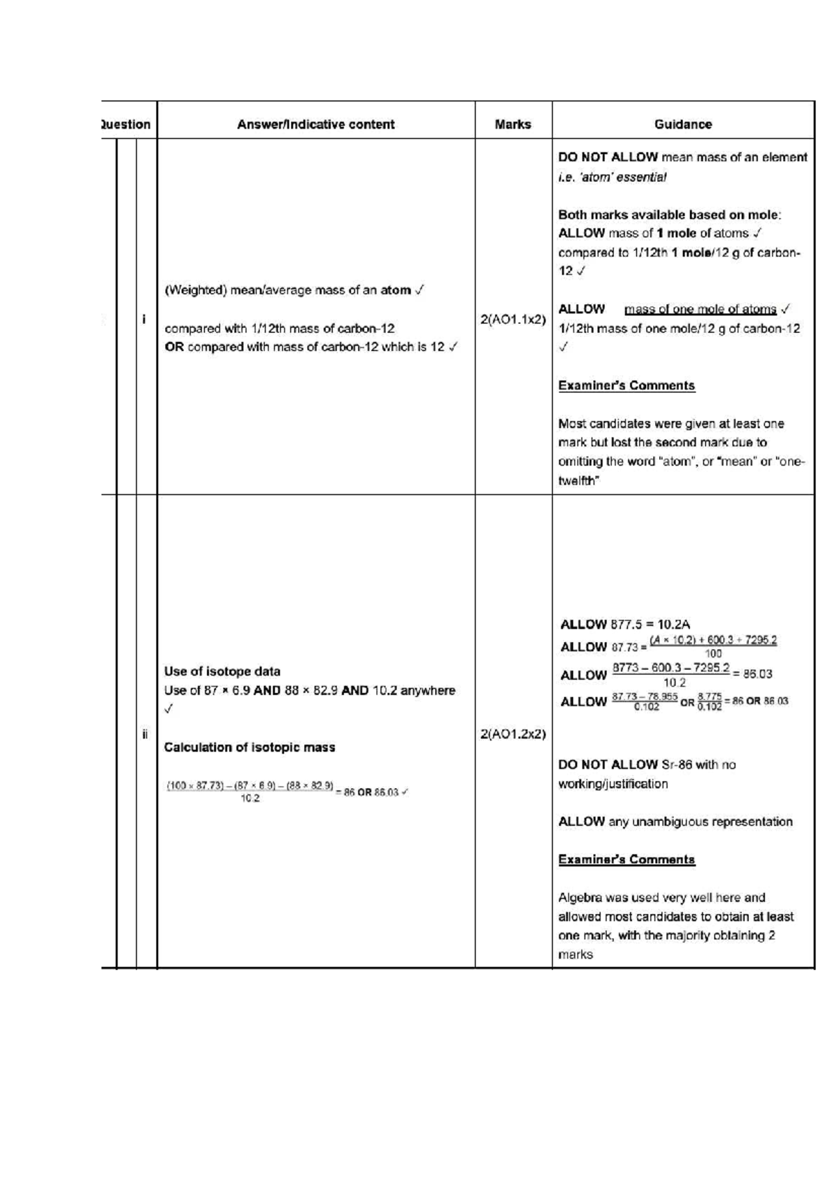 Foundations in Chemistry - Mark Scheme (AS Level) - Studocu