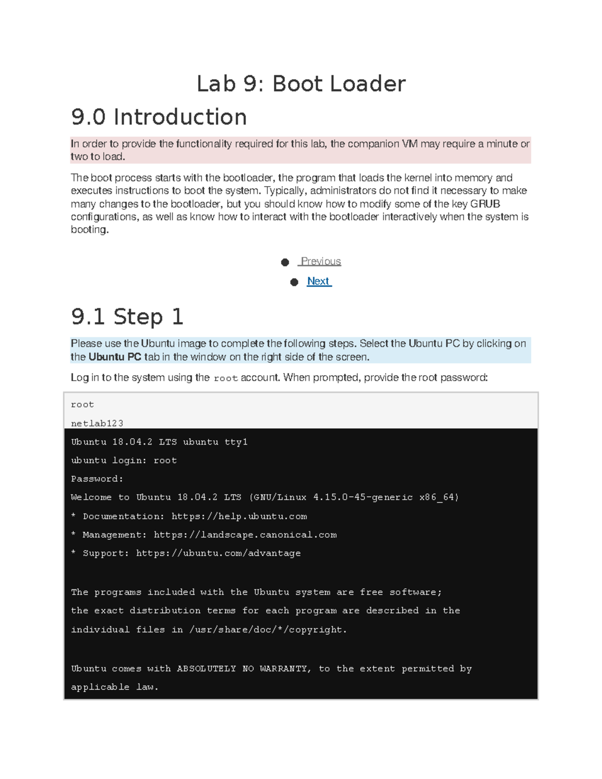 Lab 9: Boot Loader Configuration and GRUB Management - Studocu