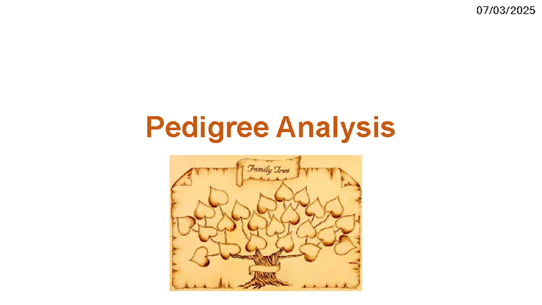 BIO212 - Lecture 09 Handout: Pedigree Analysis and Inheritance Patterns ...