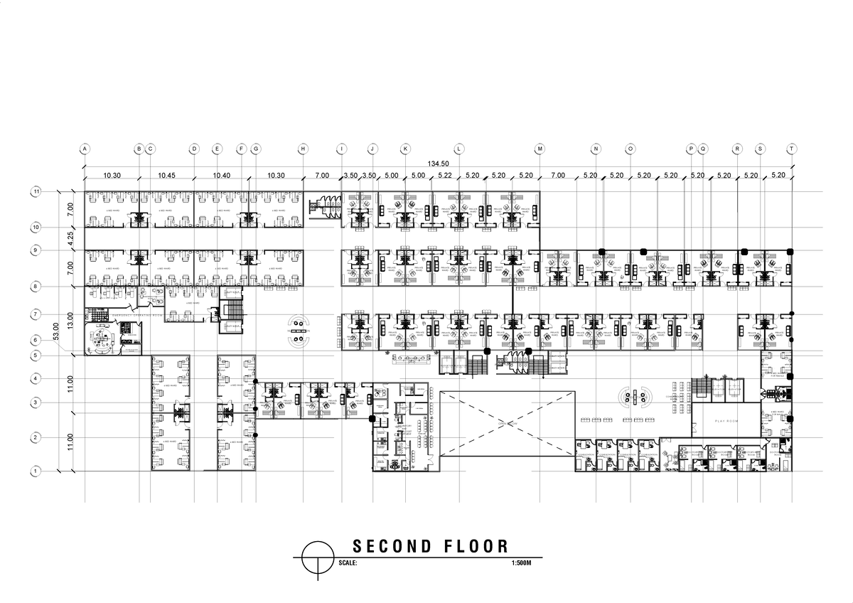 Second Floor Layout Diagram for Architectural Study - Studocu